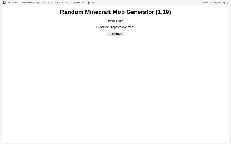Random Minecraft Mob Generator (1.19)