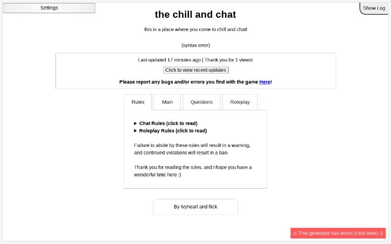 the chill and chat