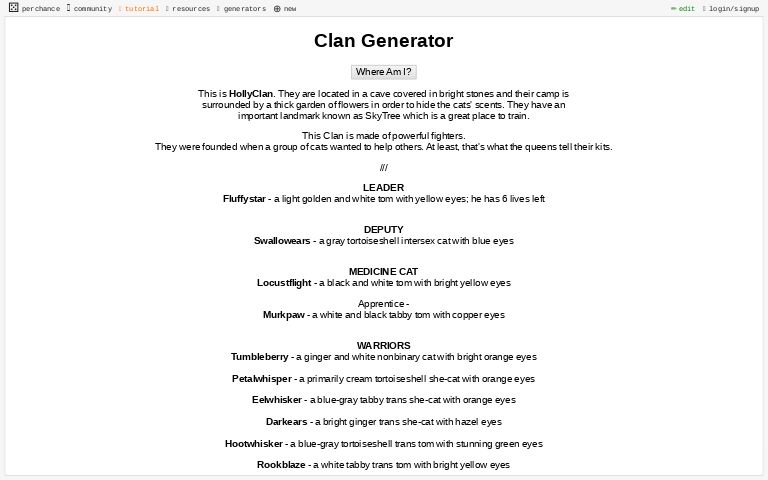Clan Generator
