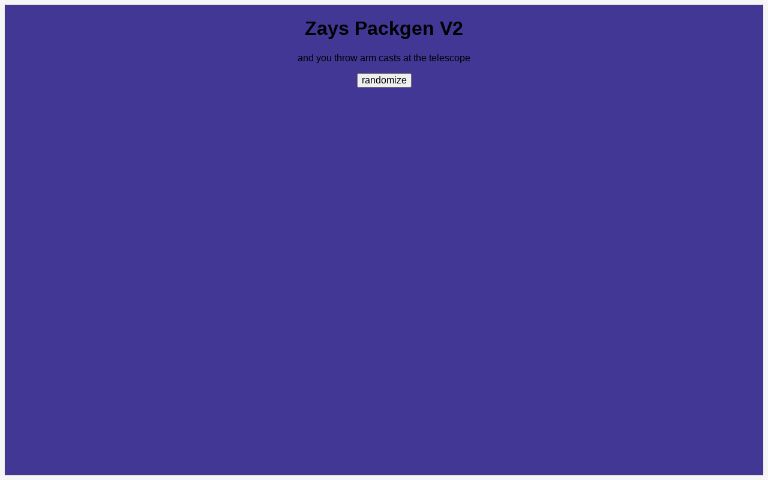 Zays Packgen V2 ― Perchance Generator