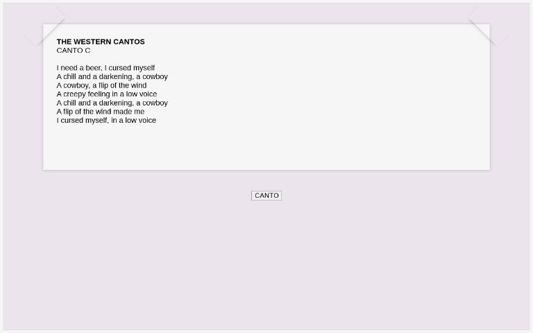 CORNER CANTOS ― Perchance Generator