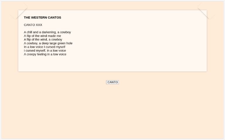 CORNER CANTOS ― Perchance Generator