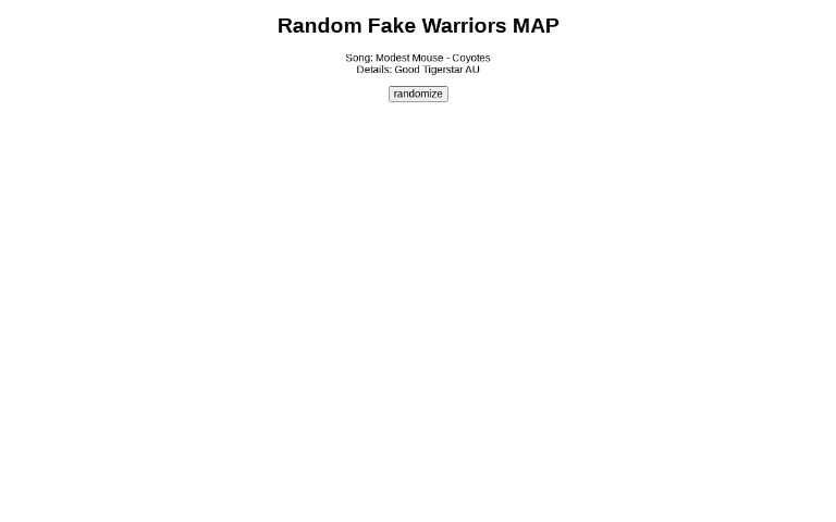 Random Fake Warriors MAP ― Perchance Generator