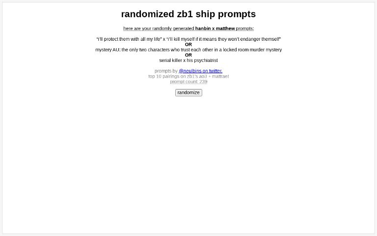 randomized zb1 ship prompts ― Perchance Generator