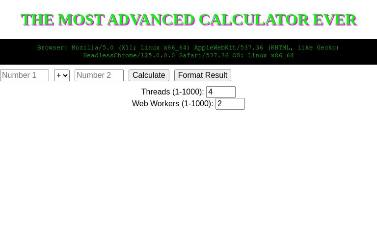 THE MOST ADVANCED CALCULATOR EVER ― Perchance Generator