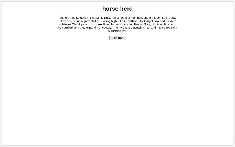 horse herd ― Perchance Generator