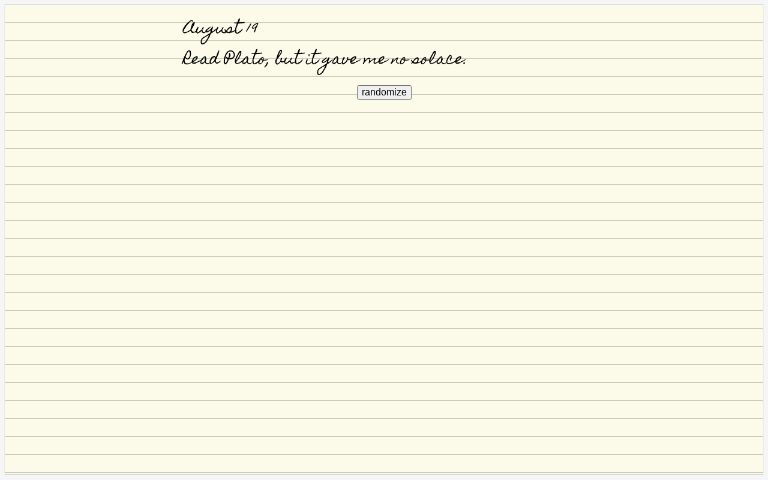 Diaryexample ― Perchance Generator
