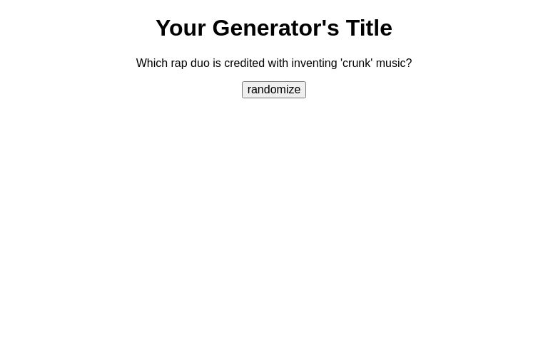 Minimal ― Perchance Generator