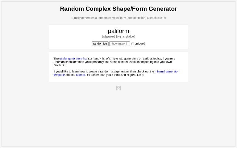 Random Complex Shape/Form Generator