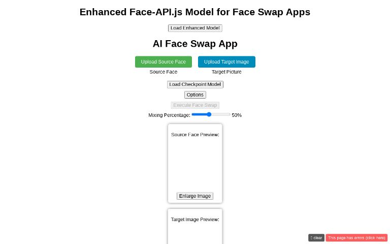 Enhanced Face-API.js Model for Face Swap Apps ― Perchance Generator