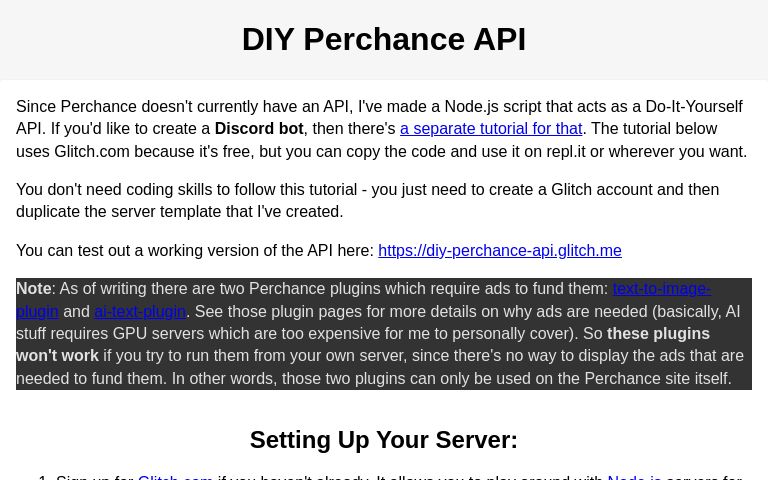 DIY Perchance API ― Perchance Generator