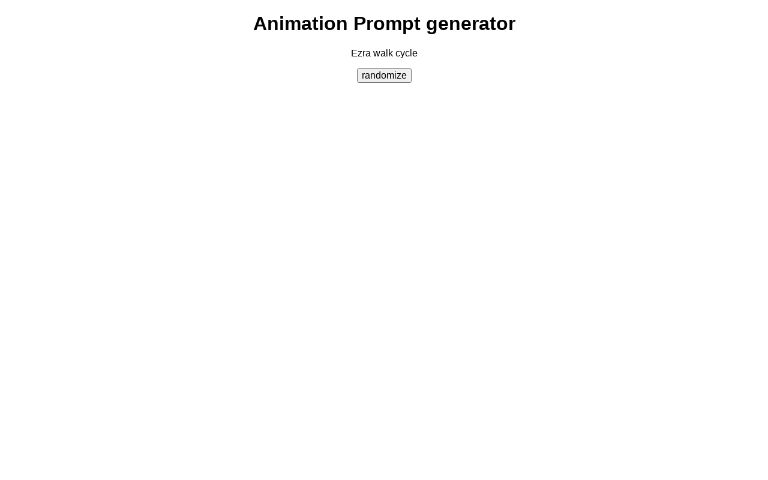 Animation Prompt generator
