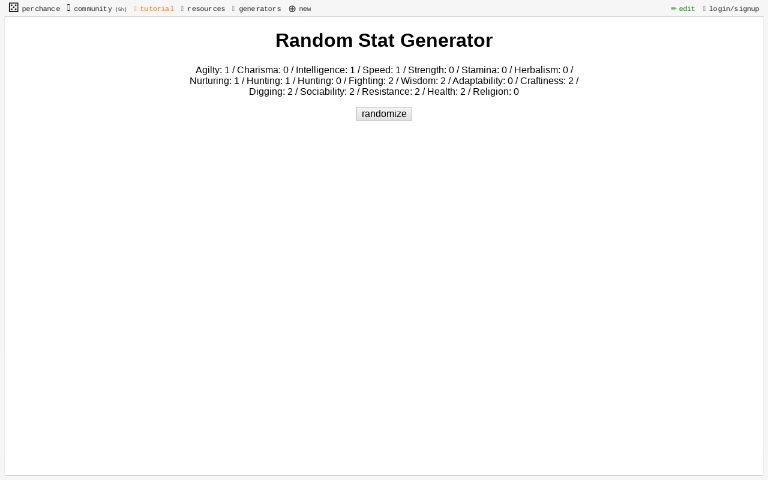 Random Stat Generator