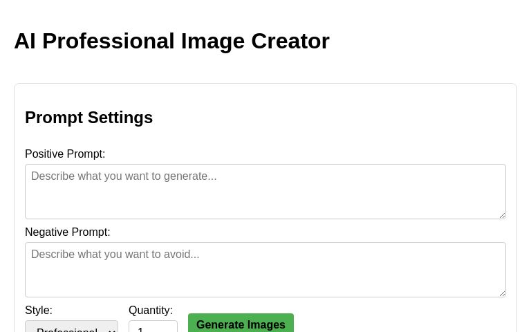 AI Professional Image Creator ― Perchance Generator