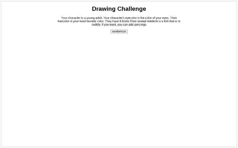 Drawing Challenge ― Perchance Generator
