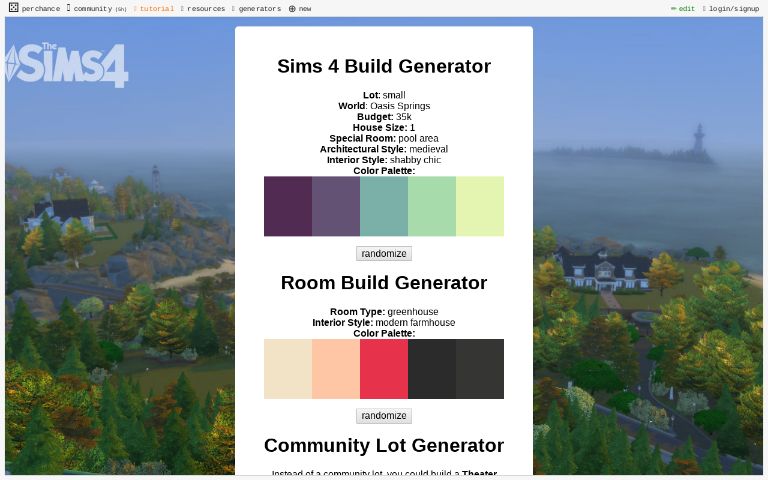 Sims 4 Build Generator