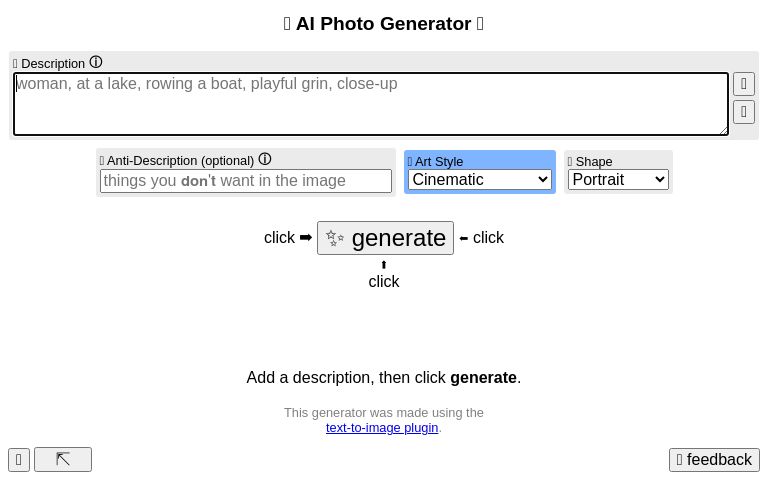 AI Photo Generator (realistic, free, no sign-up, no limits)