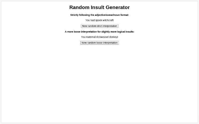 Random Insult Generator