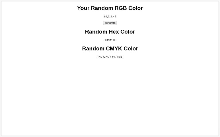 Your Random RGB Color ― Perchance Generator