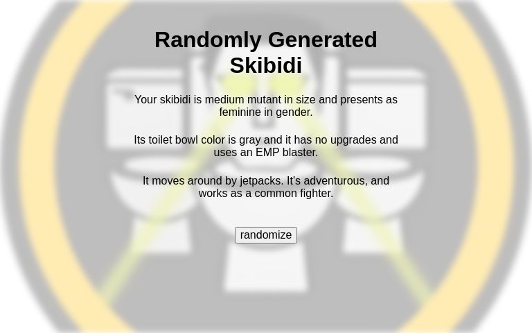 Randomly Generated Skibidi