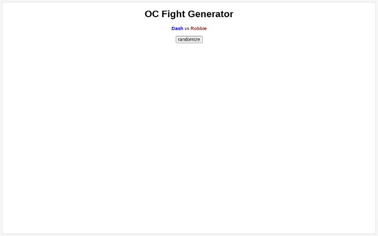OC Fight Generator