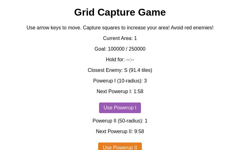 Grid Capture Game ― Perchance Generator