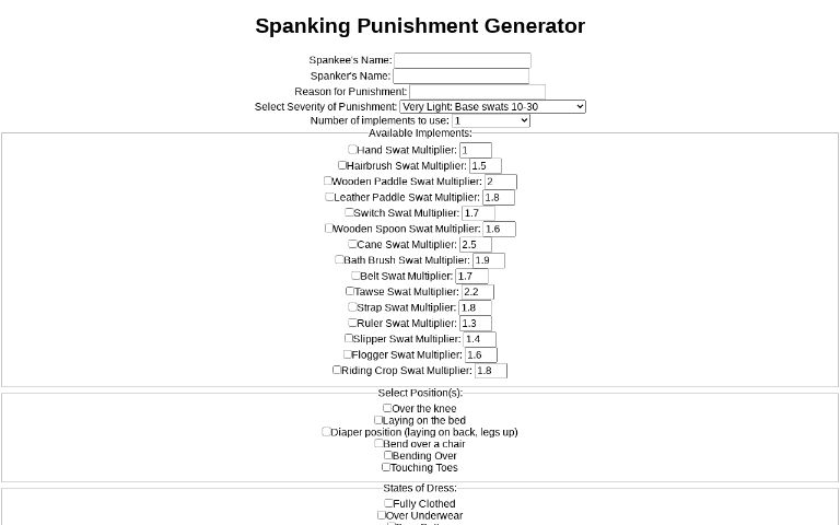 Spanking Punishment Generator
