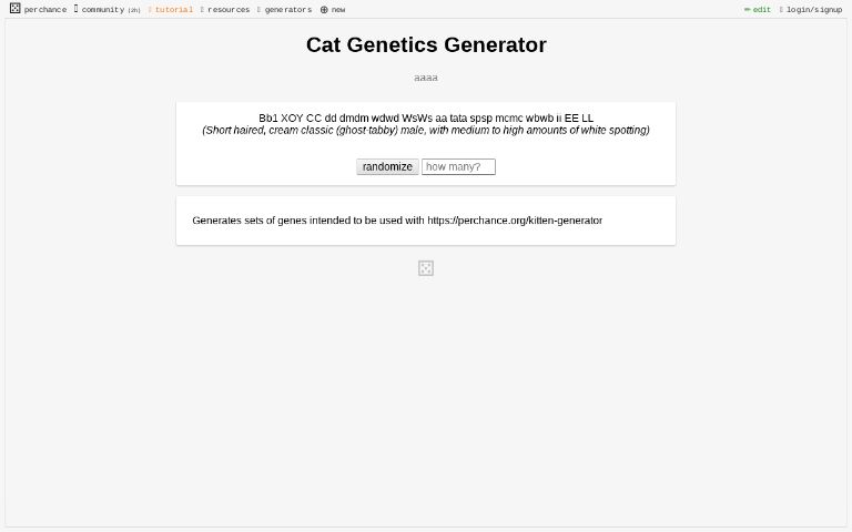 Cat Genetics Generator