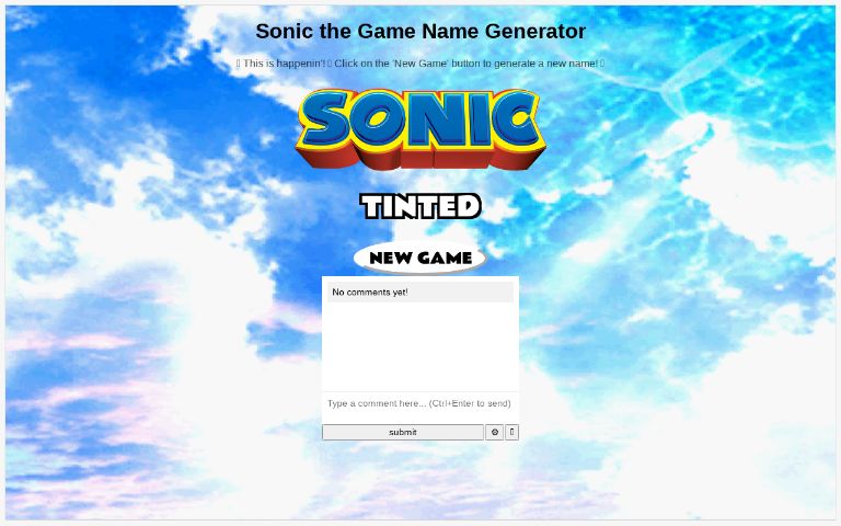 Sonic the Game Name Generator