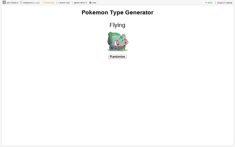 Pokemon Type Generator
