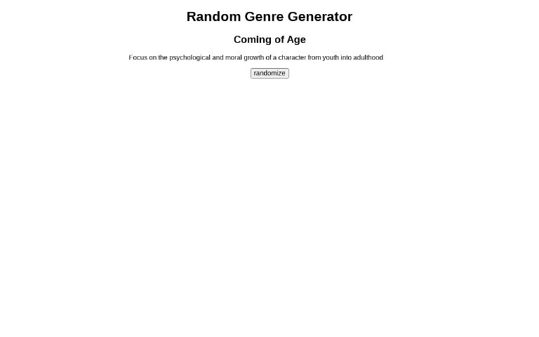 Random Genre Generator