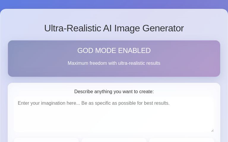 Ultra-Realistic AI Image Generator