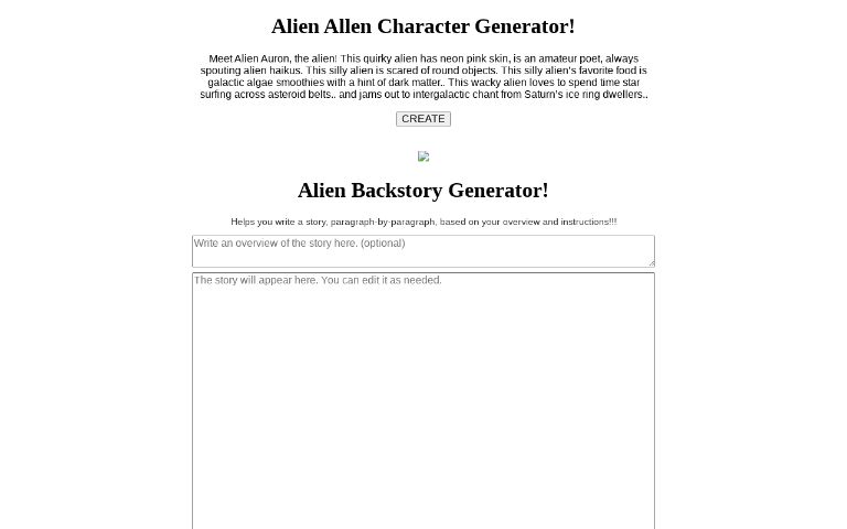 Alien Allen Character Generator!