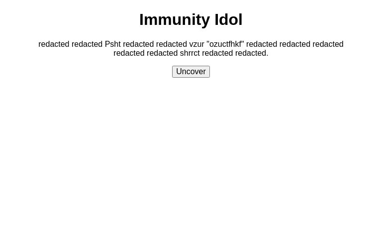 Immunity Idol ― Perchance Generator