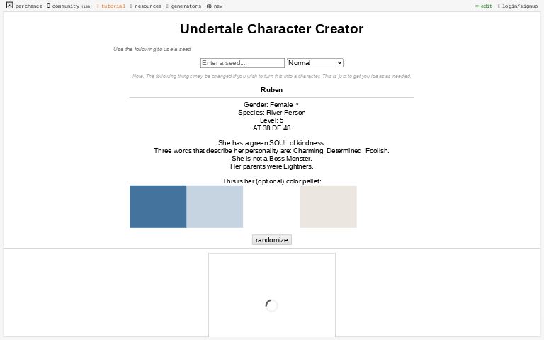 Undertale Character Creator ― Perchance Generator