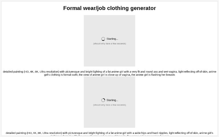 Formal wear/job clothing generator