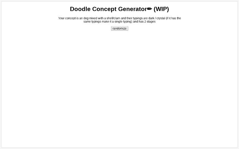 Doodle Concept Generator (WIP)