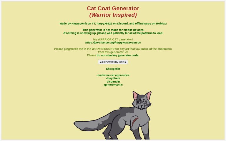Cat Coat Generator!