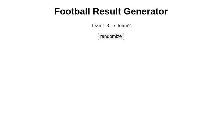 Football Result Generator