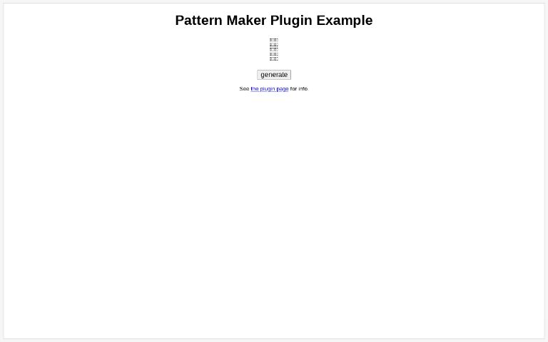 Pattern Maker Plugin Example