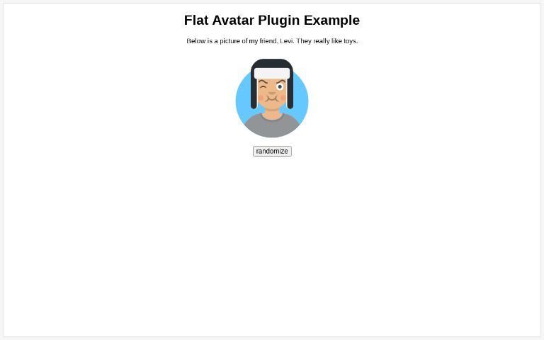 Flat Avatar Plugin Example
