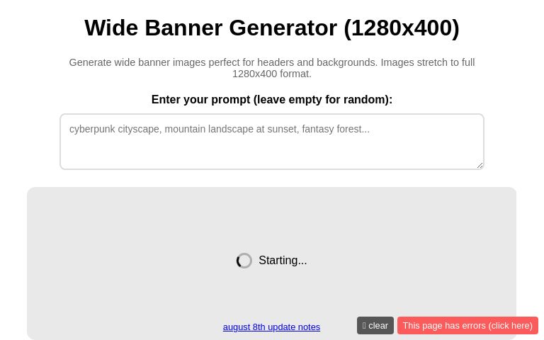 Wide Banner Generator (1280x400)