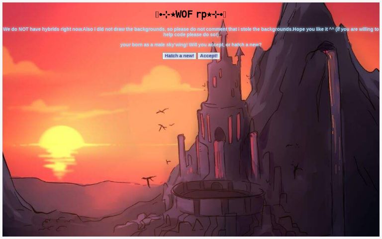 ⊹٭𝚆𝙾𝙵 𝚛𝚙٭⊹•꧂ ― Perchance Generator