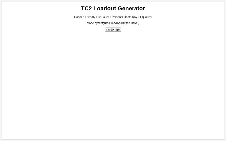 TC2 Loadout Generator