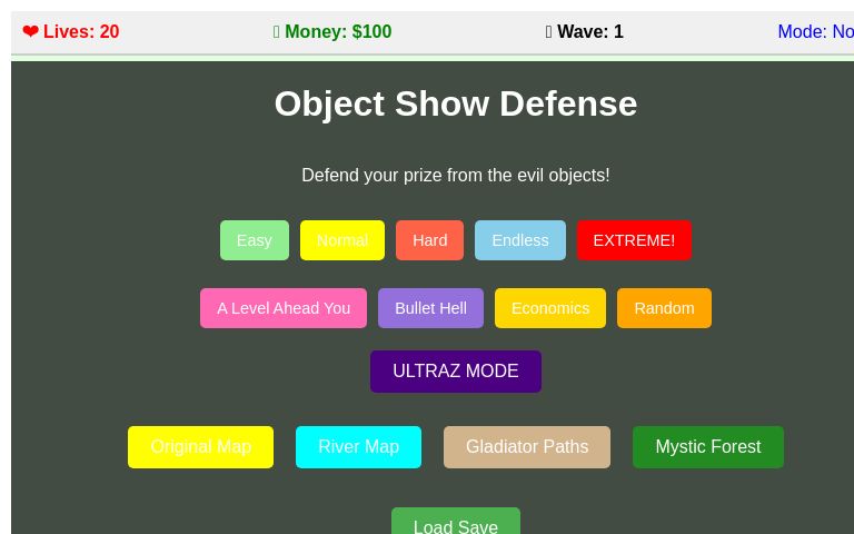 Object Show Defense ― Perchance Generator