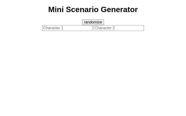 Mini Scenario Generator