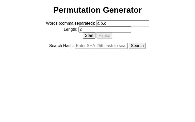 Permutation Generator