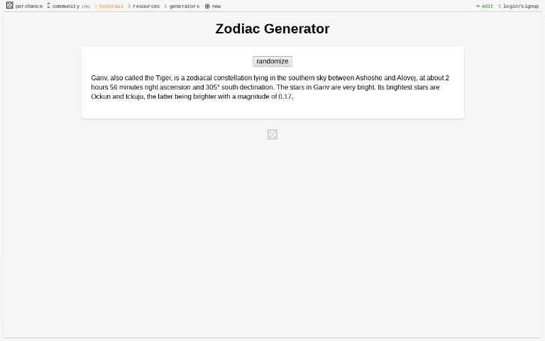 Zodiac Generator