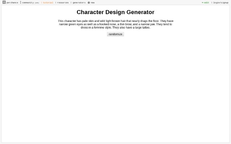 Character Design Generator