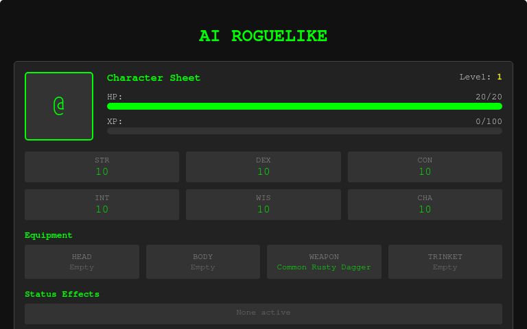 AI ROGUELIKE ― Perchance Generator
